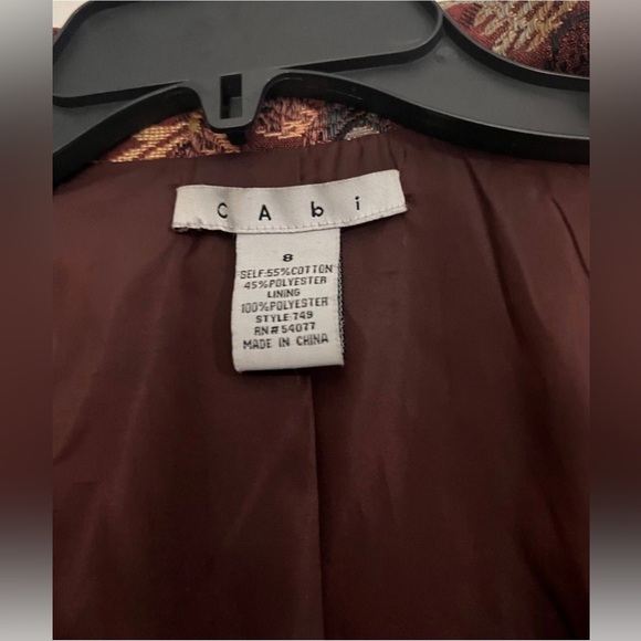 CAbi | Jackets & Coats | Womens Cabi Coat Sz 8 M Floral Tapestry ...